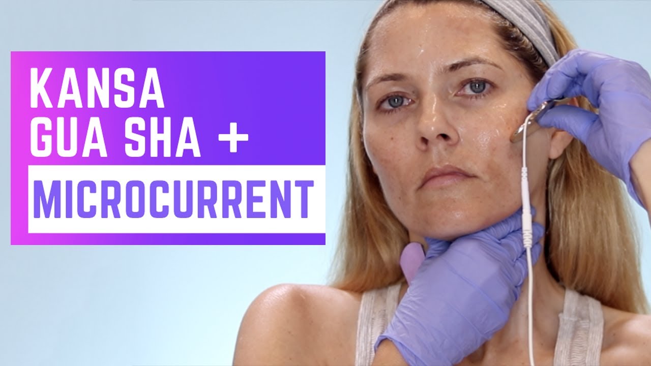 Facial Tension Release Massage Demo with Kansa Gua Sha + Myolift Microcurrent - YouTube