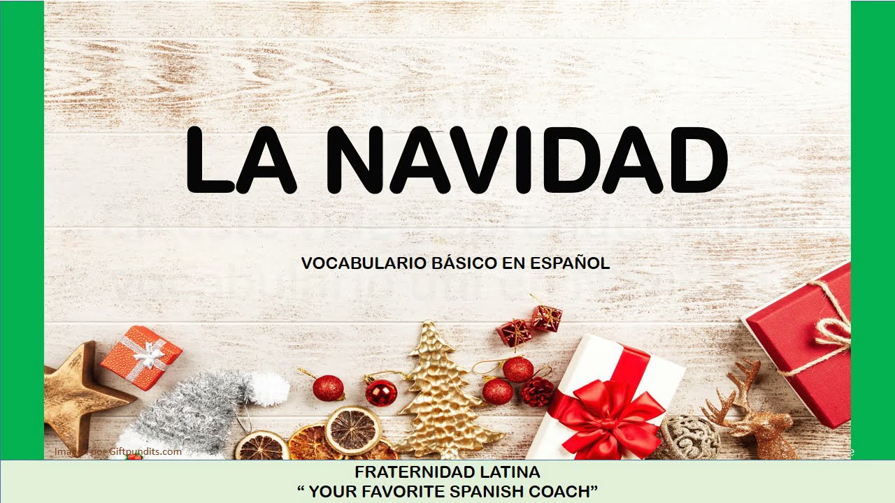 La Navidad- Vocabulario ( Christmas vocabulary in Spanish) - YouTube