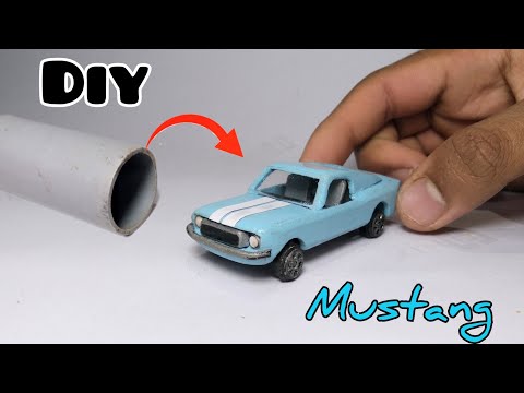 How to make a small classic Mustang Car from pvc - YouTube