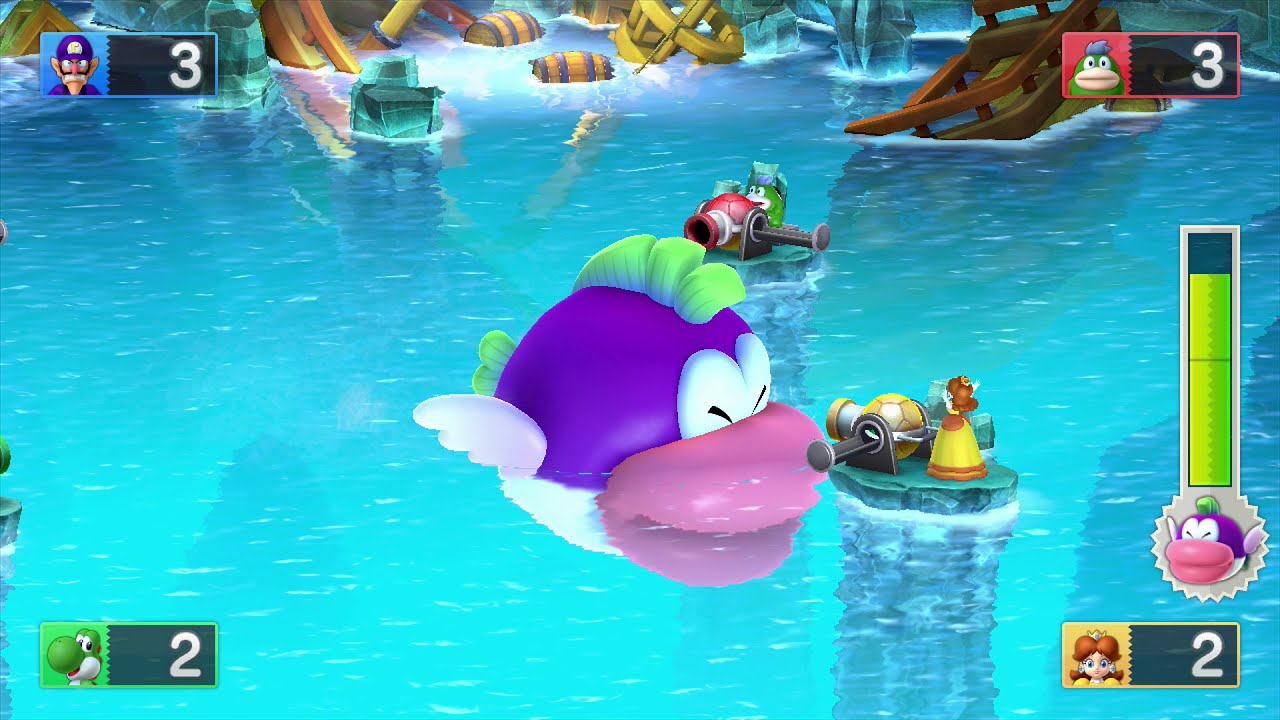 Mario Party 10 - Mega Cheep Chomp's Shell Shock (Boss) - YouTube