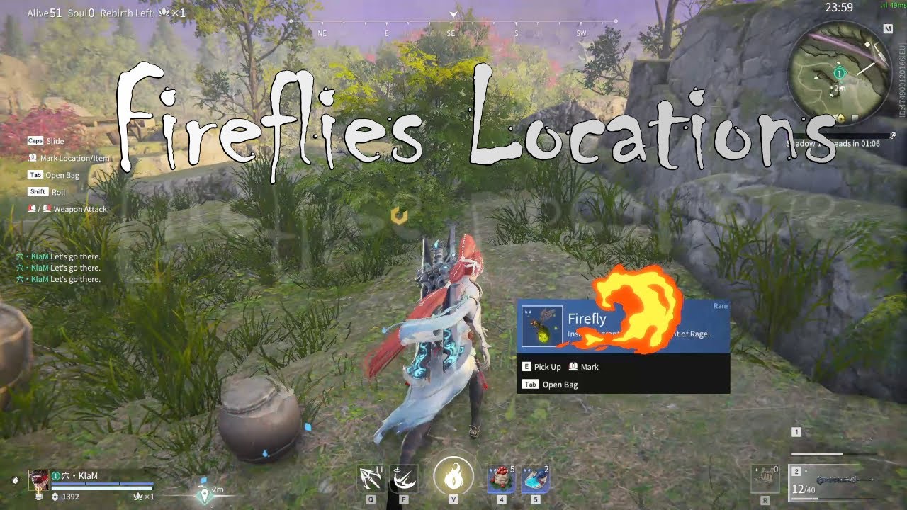 Naraka Bladepoint Morus Isle Map Fireflies locations - YouTube