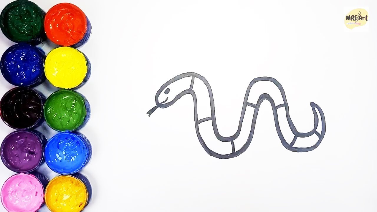 Cara Menggambar dan Mewarnai Ular warna warni - Drawing and Coloring ...
