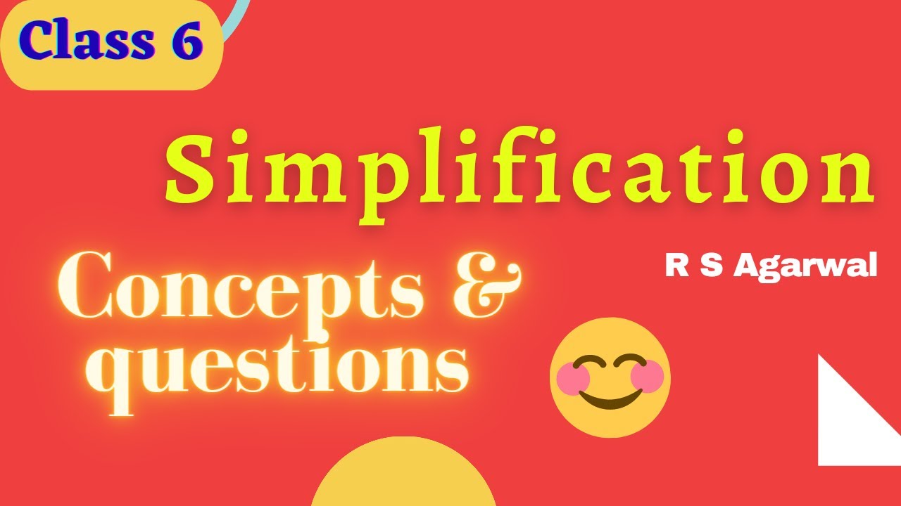 Simplification | R S Agarwal questions |Class 6 maths | Simplification ...