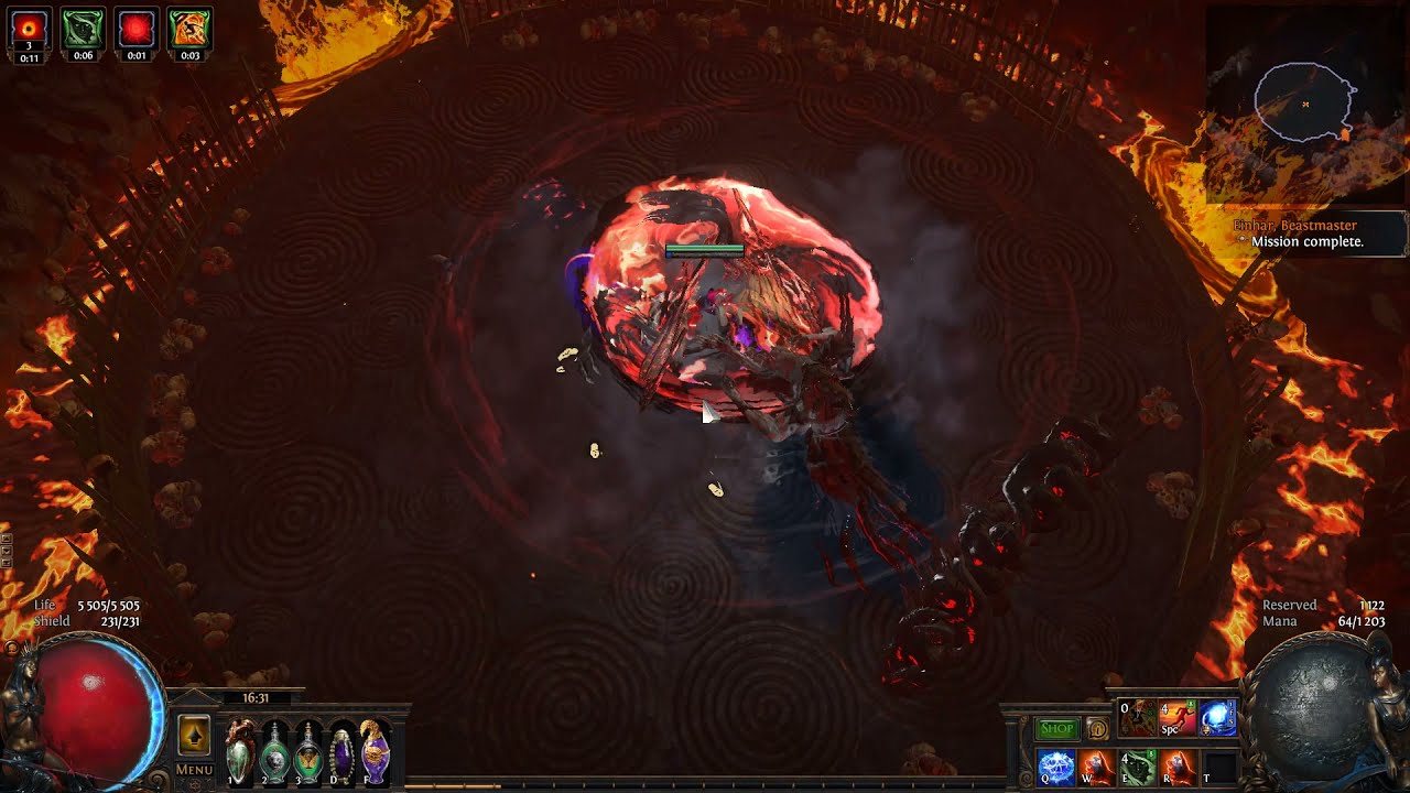 Path of Exile Fire Burst Elementalist / Caldera double elder + maven ...