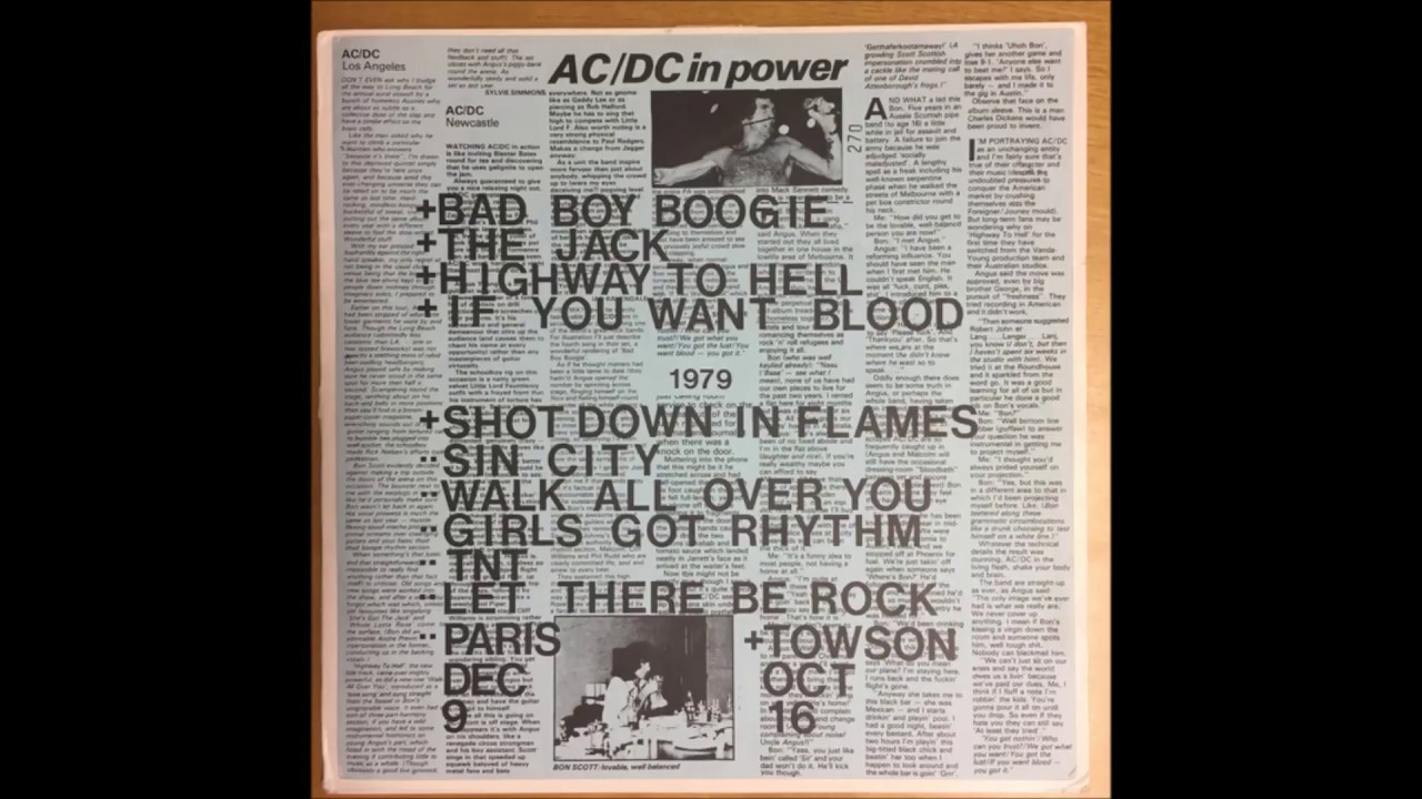 AC / DC - 08 - Girls got rhythm (Live 1979) - YouTube