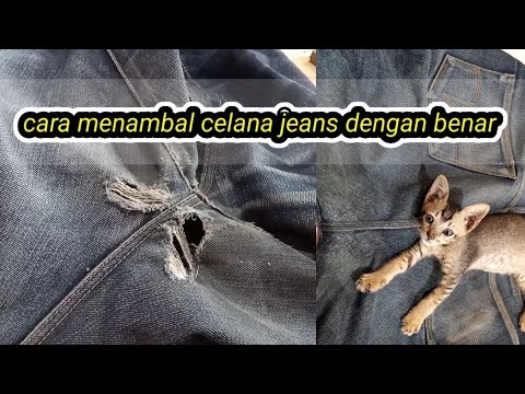 cara menambal celana jeans dengan benar @MKJEANS