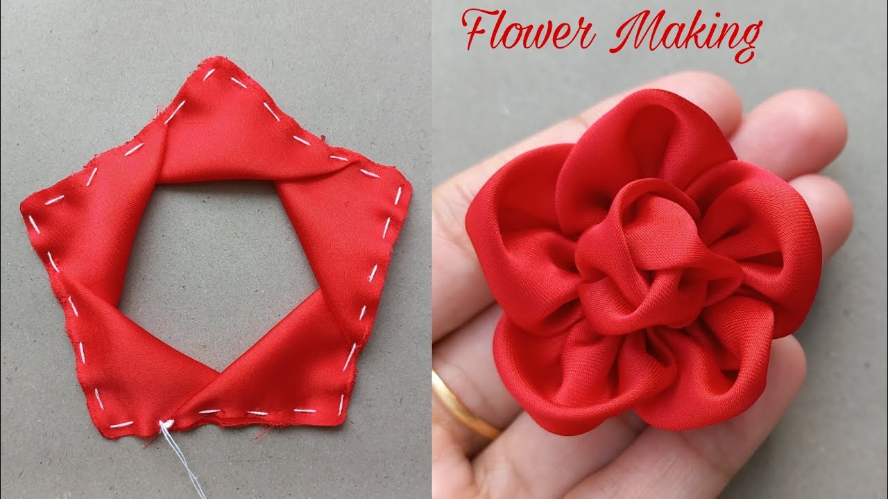 DIY: How to make an adorable fabric rose flower in just 12 minutes ...