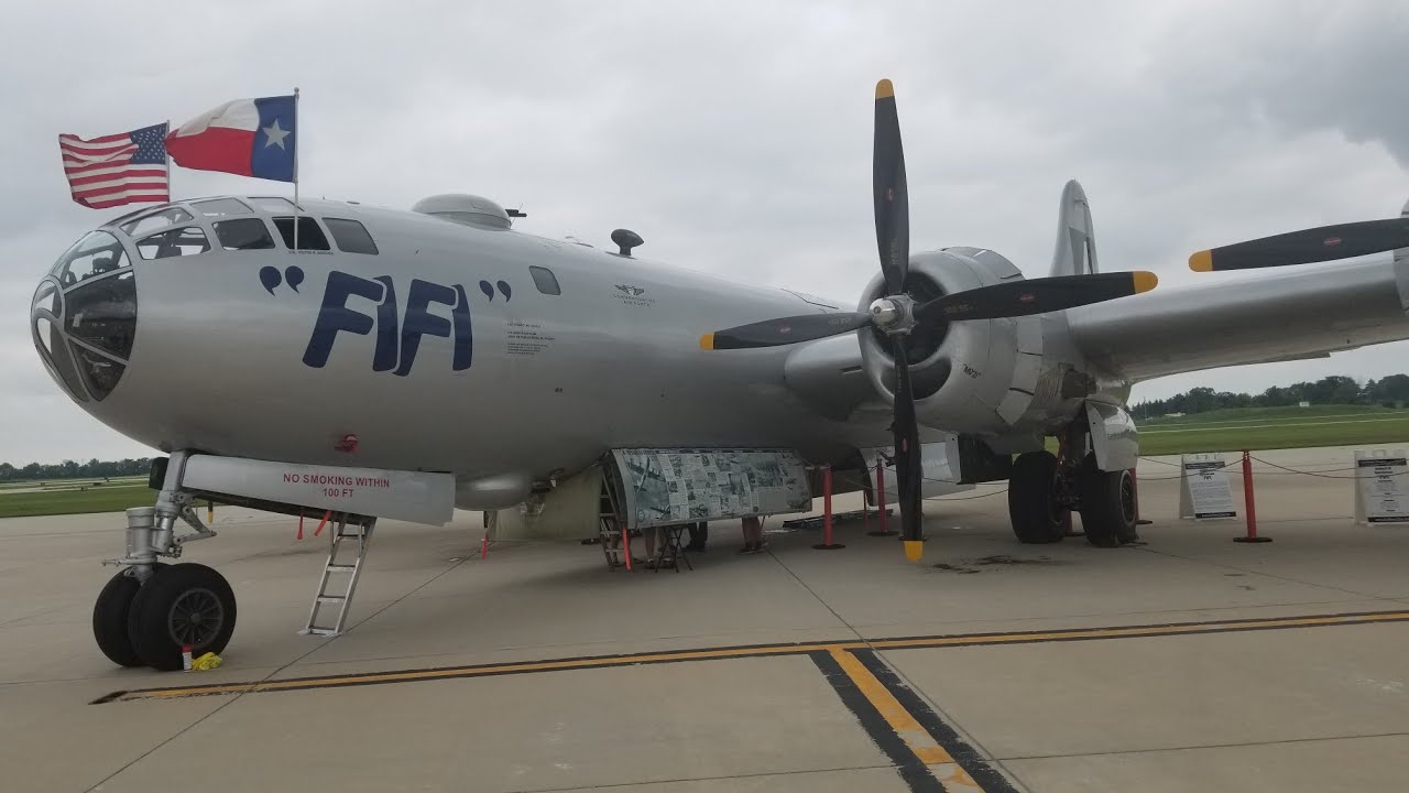 TOUR INSIDE THE BOEING B-29 FIFI SUPERFORTRESS BOMBER ONLY TWO EXIST ...