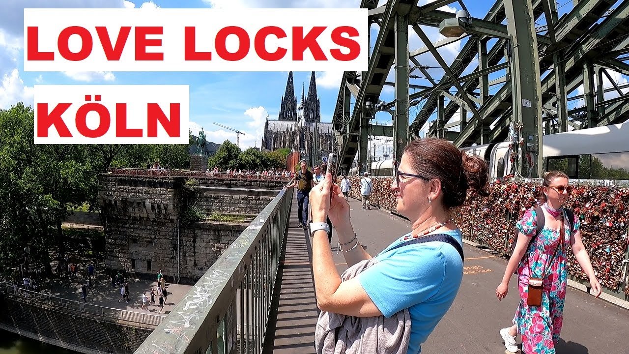 The Hohenzollern Bridge love locks, Cologne / Köln, Germany. - YouTube
