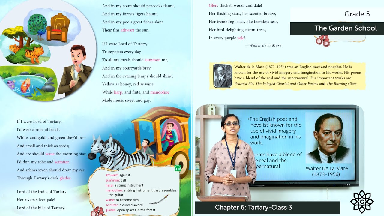 Grade 5 English Chapter 6 Class 3 Tartary poem Reading and Explanation ...