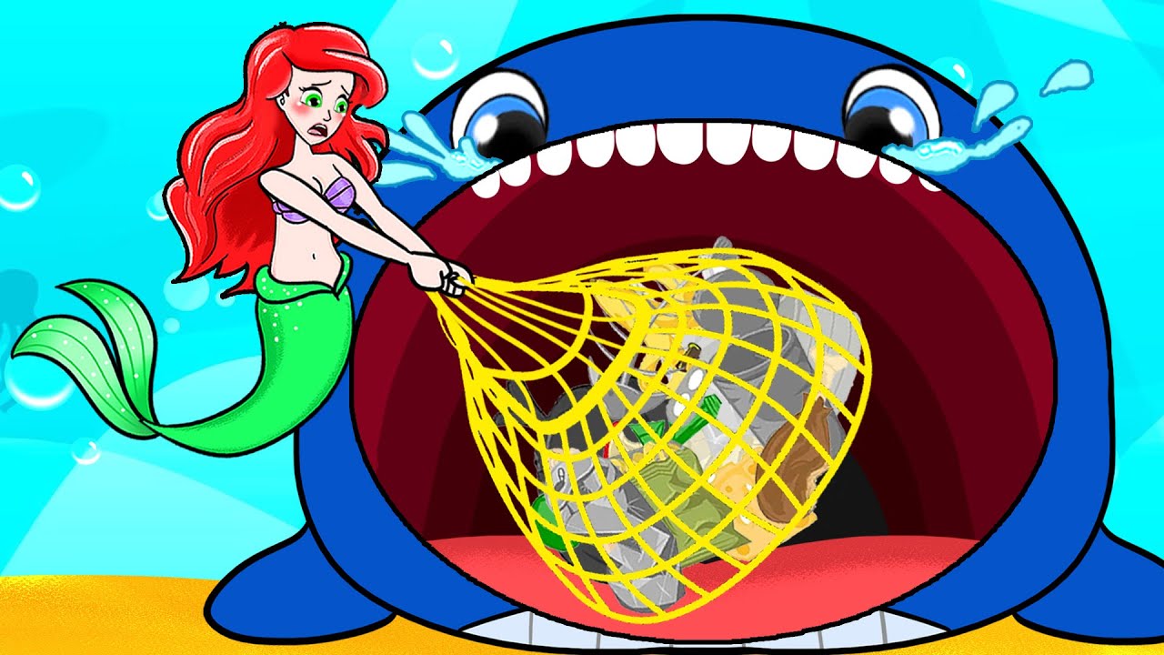 Ariel saved the whale 🐳 Let's protect our environment 🌳🌳 - THE LITTLE ...