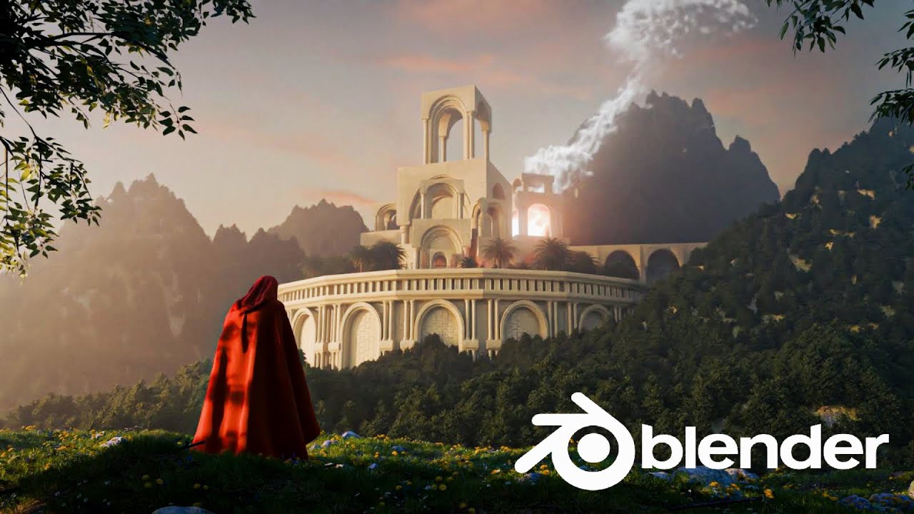 Making this Fantasy Castle Scene in Blender 4.0 | Concept Art Timelapse ...