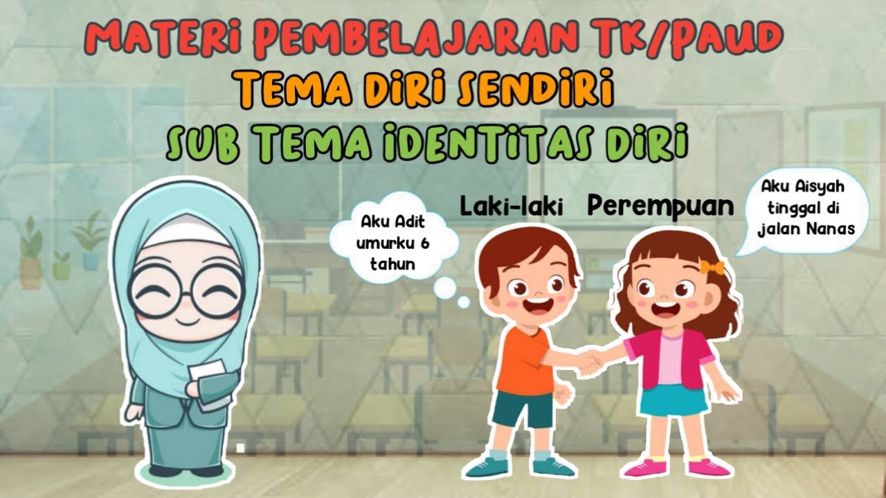 Materi Pembelajaran PAUD/ TK/ RA, Tema Diri Sendiri Subtema Identitas ...
