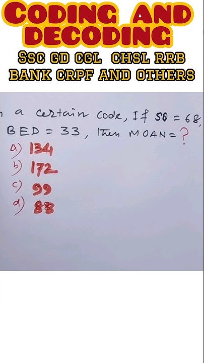 Reasoning on Coding and Decoding 👩‍💻#maths #shorts - YouTube