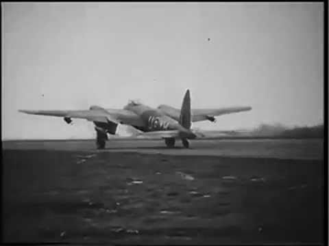 No 21 Squadron RAF Mosquito VI take off