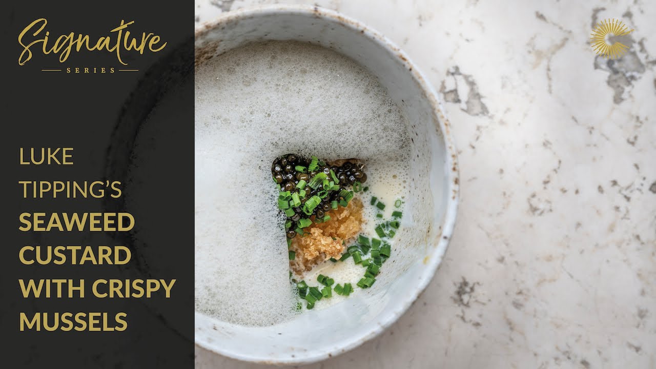 Luke Tipping's Seaweed Custard with Crispy Mussels and Imperial Caviar ...