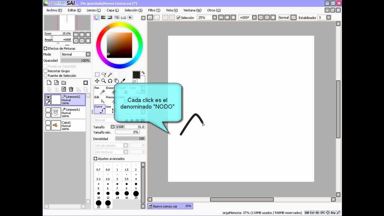 Tutorial: Easy Paint Tool SAI (ESPAÑOL) - PARTE 1 - By Leonardo Donelli ...