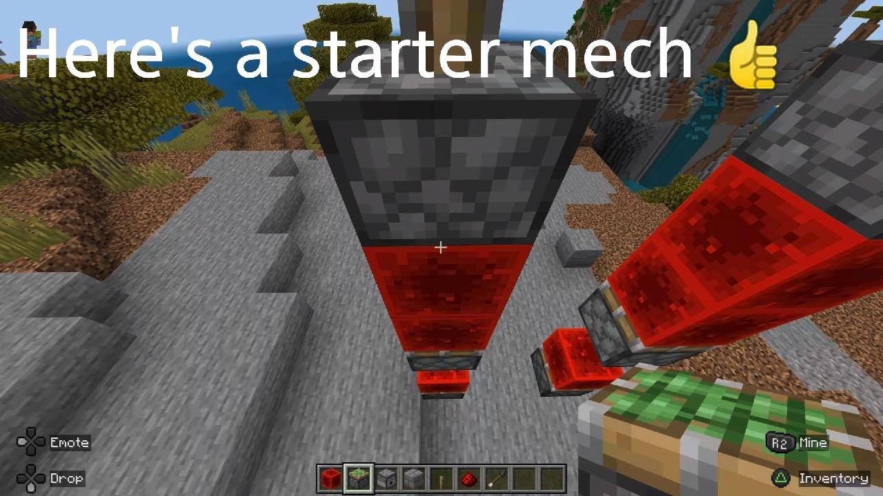 How to make a simple mech in minecraft - YouTube