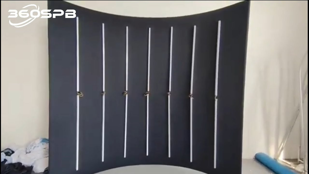 360SPB THE7 Two Halves LED 360 Photo Booth Enclosure Backdrop Installation - YouTube