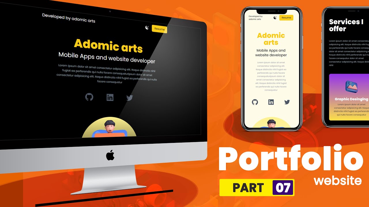 🧑‍💻Build a Fullstack portfolio website | 👉Dark Mode | React Next js ...