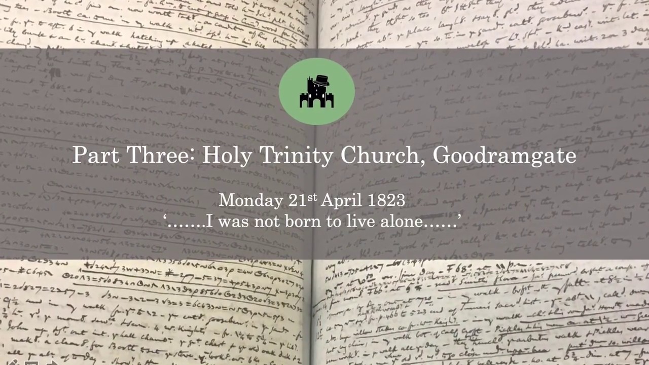Anne Lister in York Walking Tours . Part 3 HOLY TRINITY GOODRAMGATE ...