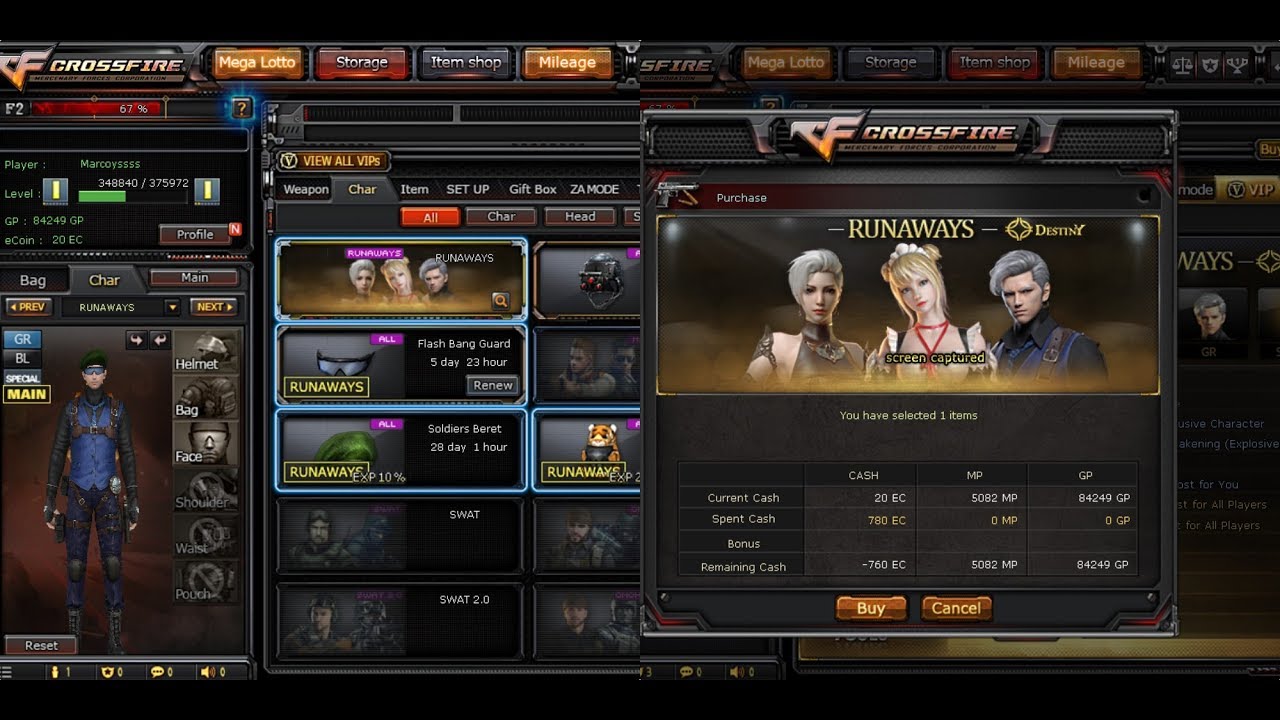 Crossfire Meet my new VIP Sale RUNAWAYS - YouTube