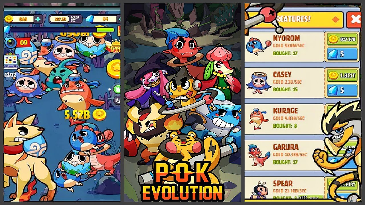 Pok Evolution: Clicker Planet - Idle Merge Game (Gameplay Android ...