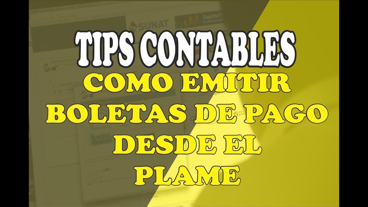 CURSO ASISTENTE TRIBUTARIO - COMO EMITIR UNA BOLETA DE PAGO DESDE EL ...