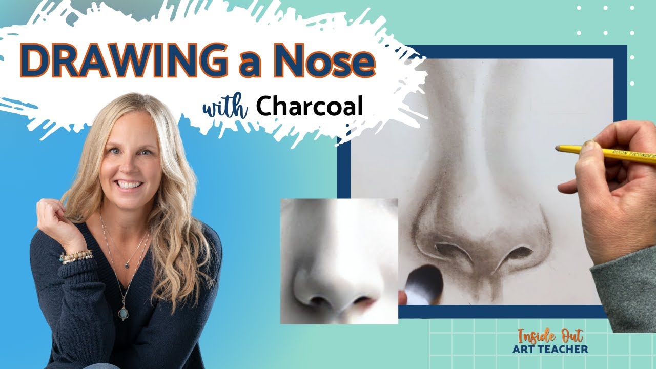 How to Draw a Nose Using Charcoal | High School Art Lesson - YouTube