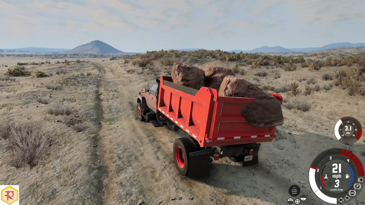 Transporting Heavy Rocks Through With Realistic Game | BeamNG.drive ...