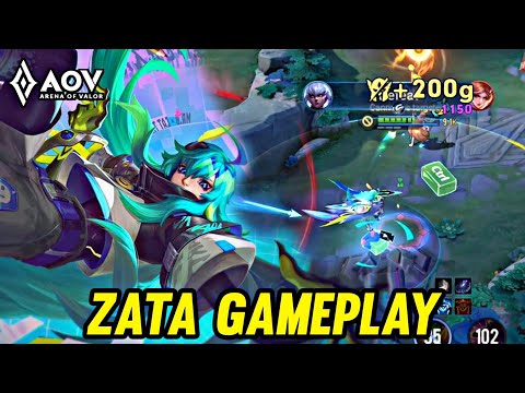 AOV : ZATA GAMEPLAY | IN MID LANE - ARENA OF VALOR LIENQUANMOBILE ROV 