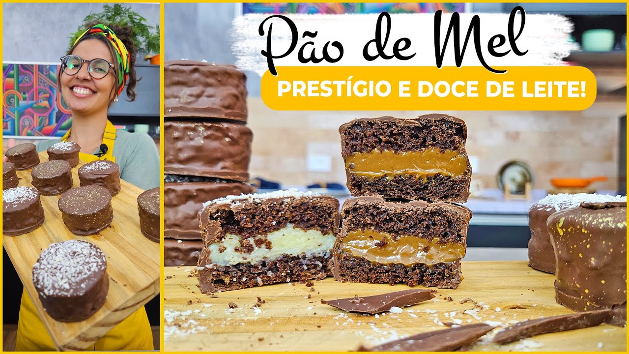 Pão de mel - Prestígio e doce de leite 🐝🍯 - YouTube