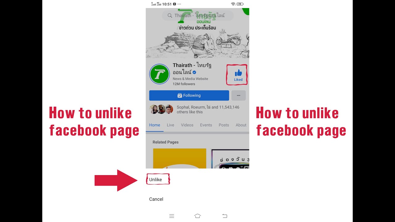 How to unlike facebook page - YouTube