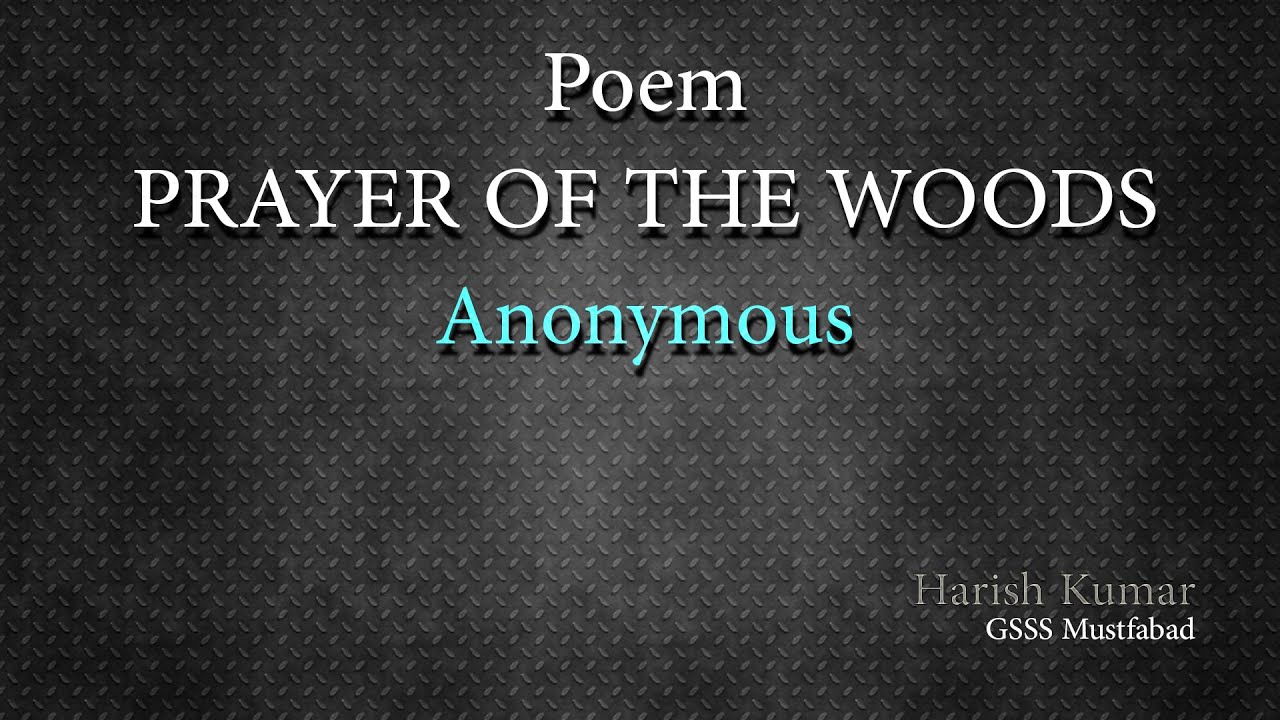 PRAYER OF THE WOODS - YouTube