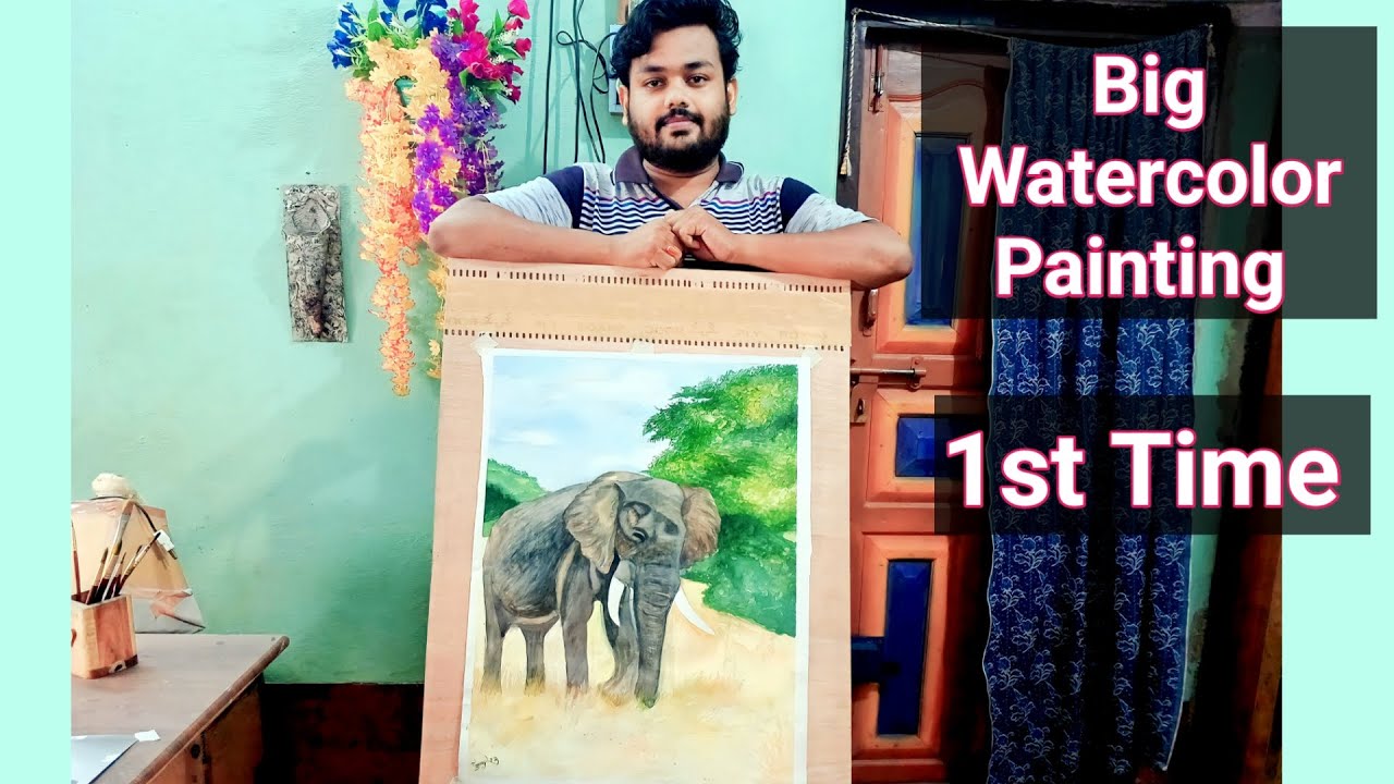 Elephant Painting with Watercolor | Watercolor Painting - YouTube