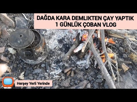 Dağda Kara Demlikten Çay Yaptık 1 Günlük Çoban Vlog 2 Çoban Salatası Yaptık