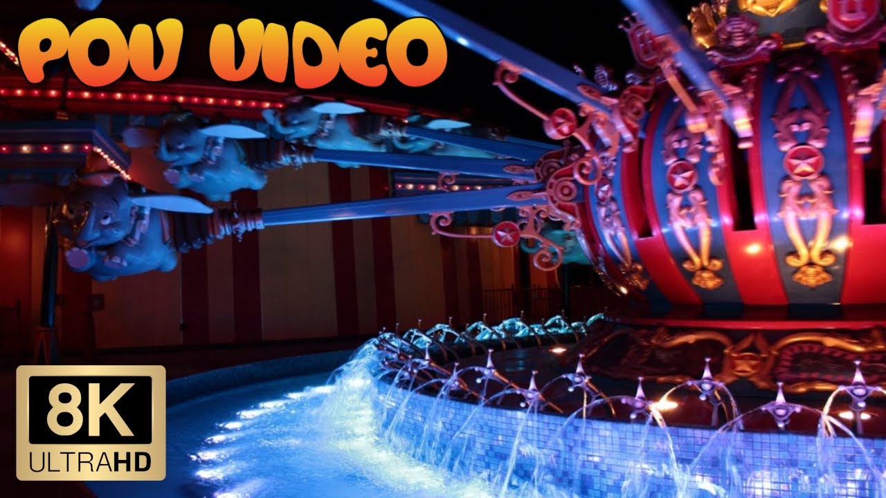 POV of Dumbo Ride at Night (Walt Disney World - Orlando, FL) - 8K Flat ...