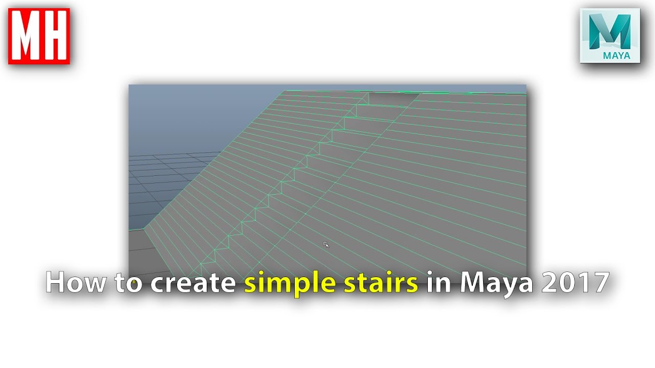 How to create basic Stairs in Maya 2017, Easy and Quick ! - YouTube