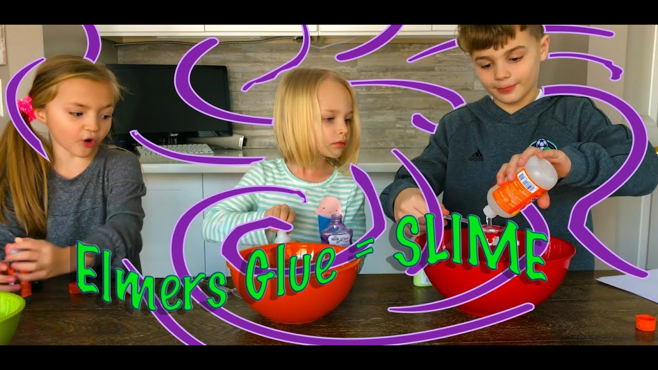 Owen, Quinn and Isla make..... Slime! Watch them turn Elmer's Glue into ...