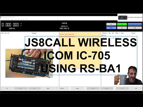 JS8CALL - ICOM IC 705 wireless using RS BA1 V2 software - YouTube