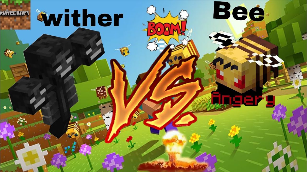 wither vs bee 🐝 #minecraft #minecraftshorts #gaming - YouTube
