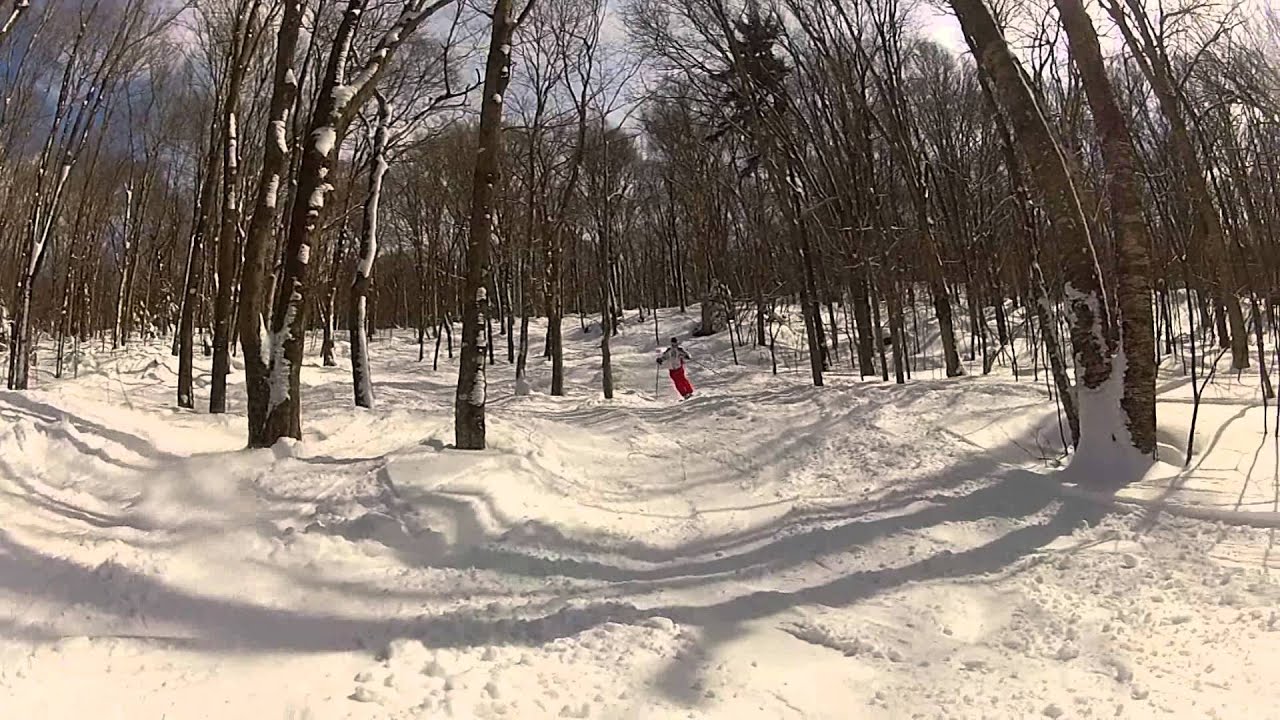 Skiing Sunset Glades at Pico Mountain, Vermont - YouTube