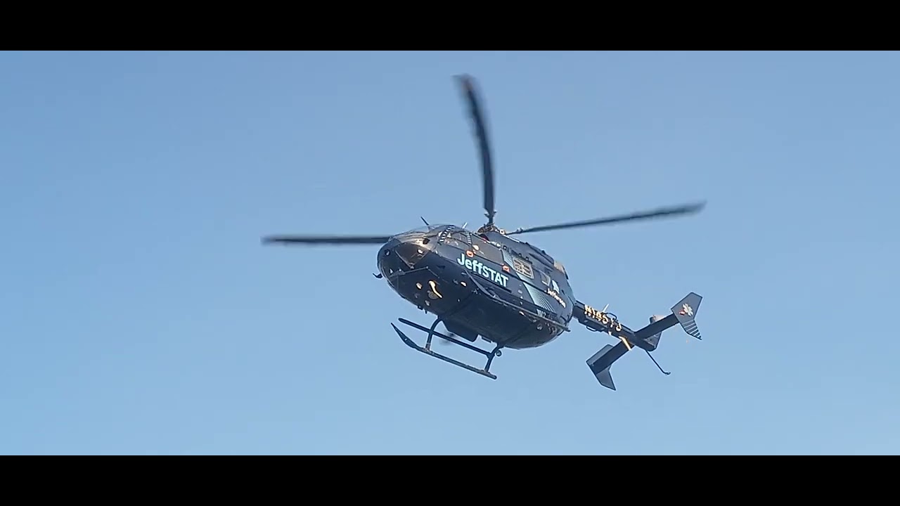 JeffSTAT medical helicopter landing to assist in Lebanon Pennsylvania ...
