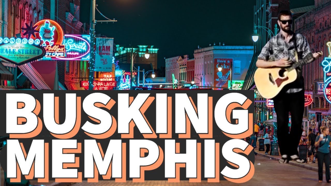 Busking the streets of Memphis, Tennessee (music vlog travel, busker ...