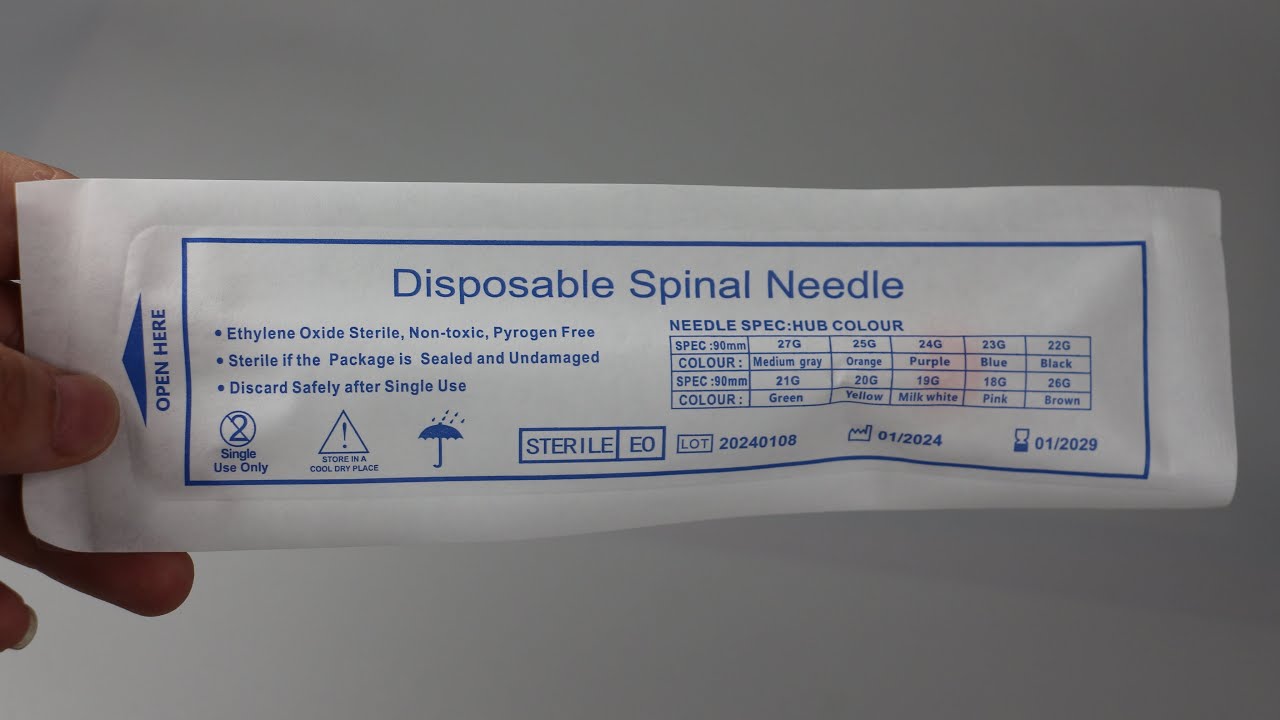 Disposable Anesthesia Spinal Needle Stainless Steel Spinal Needles ...