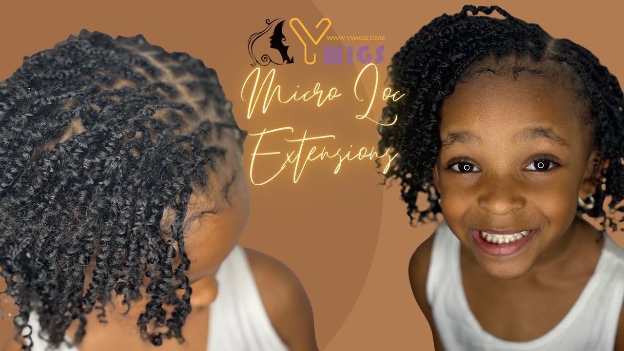 Micro Loc Extensions No Slippage | YWigs Afro Bulk Hair 18'' - YouTube