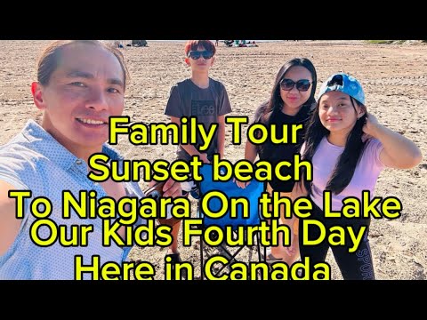 Family Tour Sunset beach to Niagara on the lake Ontario Canada Kids ...