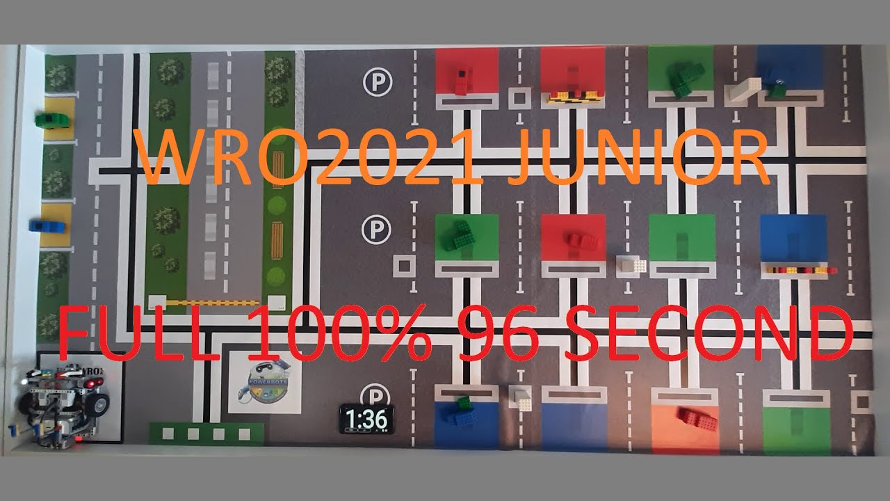 WRO 2021 junior full 100% 96sec - YouTube