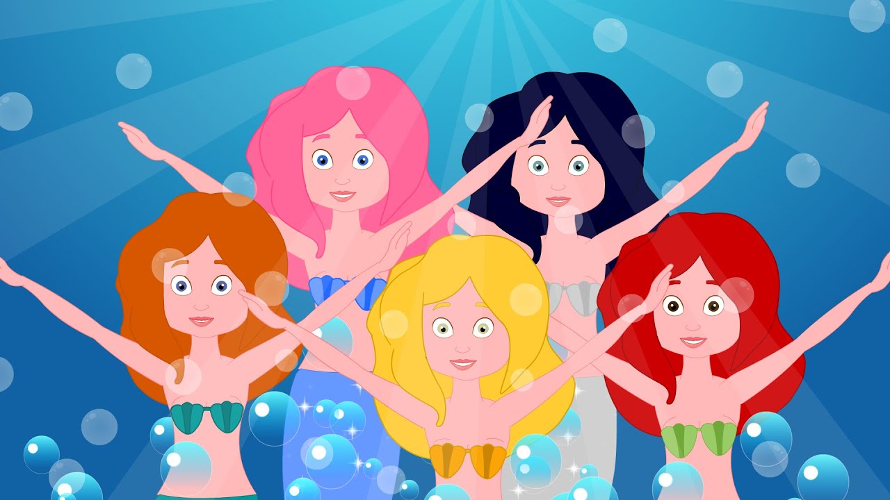 Five Little Mermaids | Original Rhymes | Nursery Rhymes - YouTube
