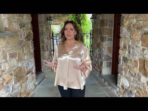 Rose Gold Look of Satin Blouse